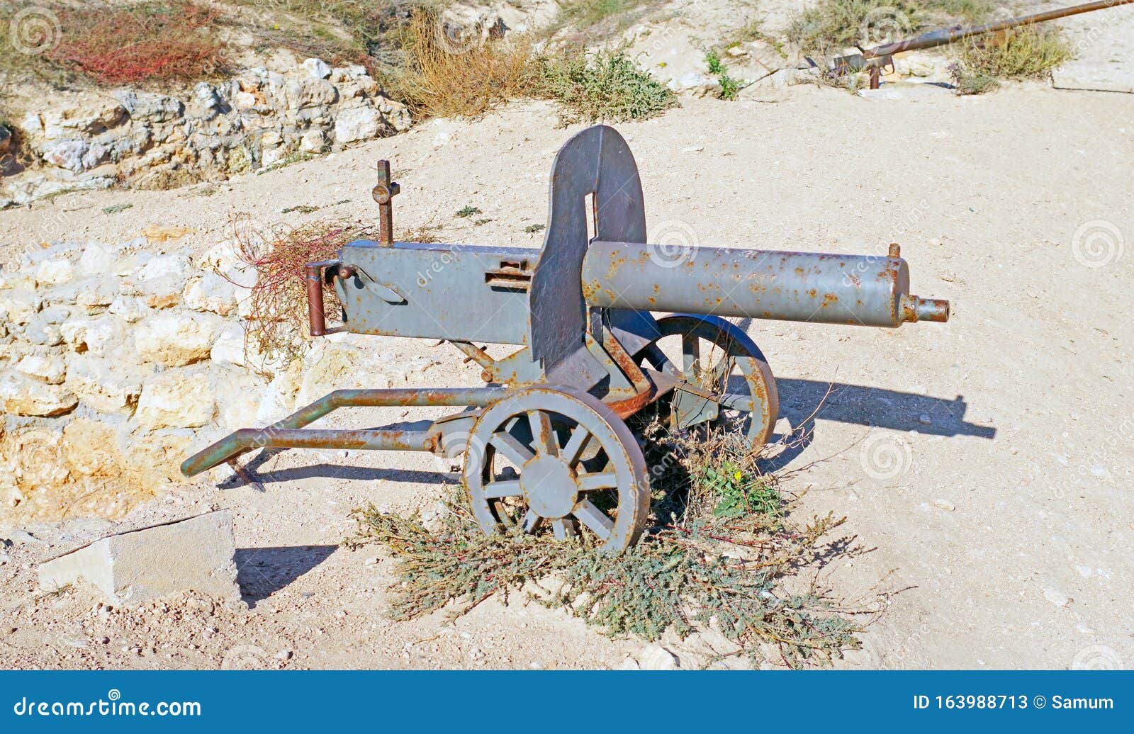 Old Machine Gun stock image. Image of military, ammunition - 163988713