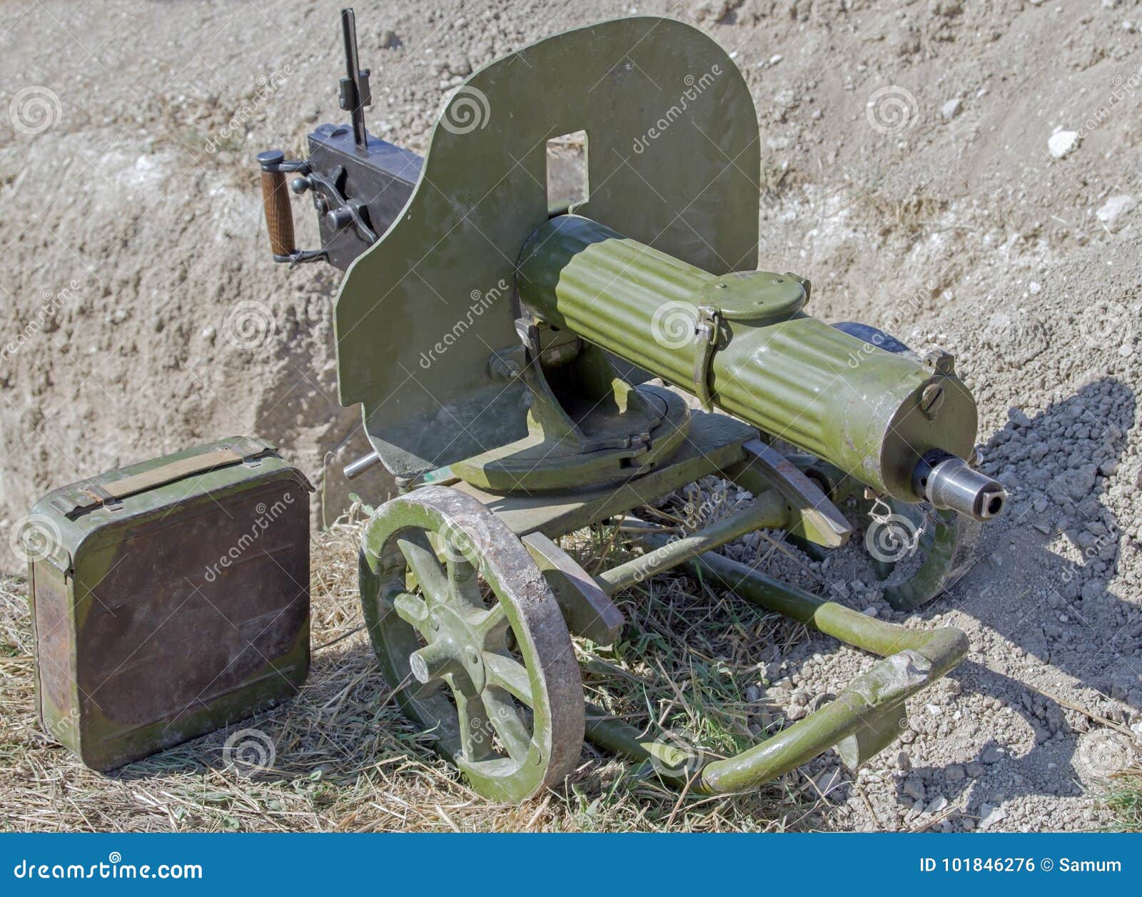 Old Machine Gun stock photo. Image of battle, combat - 101846276