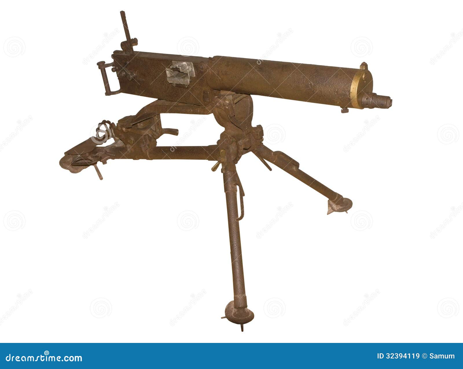 Old machine gun stock image. Image of danger, armed, arms - 32394119