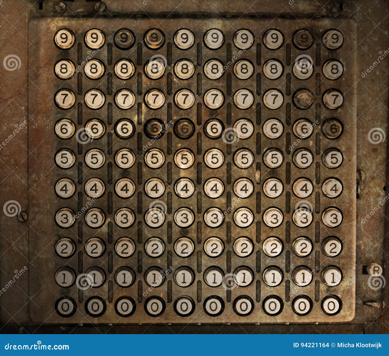 Old machine with numbers stock photo. Image of machinery - 94221164