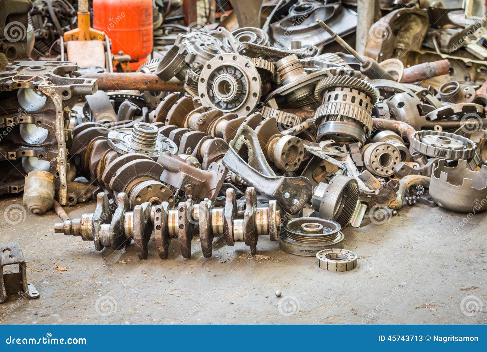 Old Machine Parts in Second Hand Machinery Shop Stock Image - Image of ...