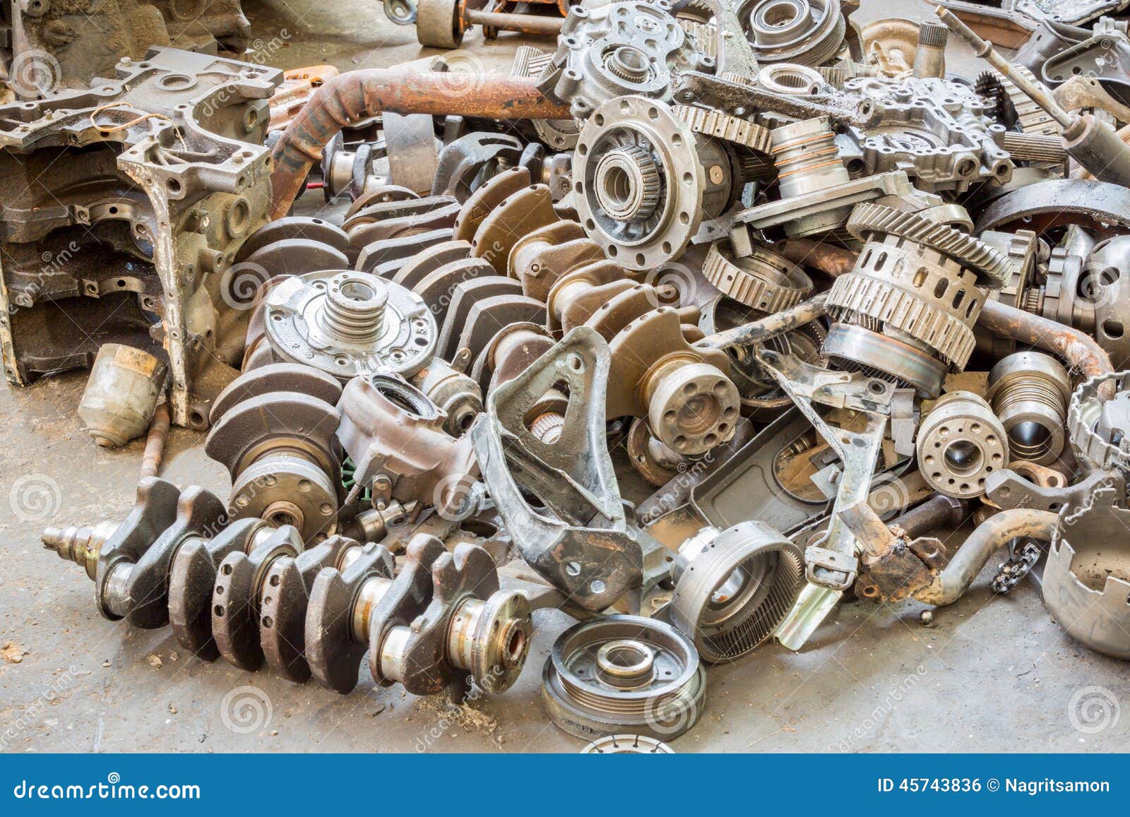 Old Machine Parts in Second Hand Machinery Shop Stock Photo - Image of ...