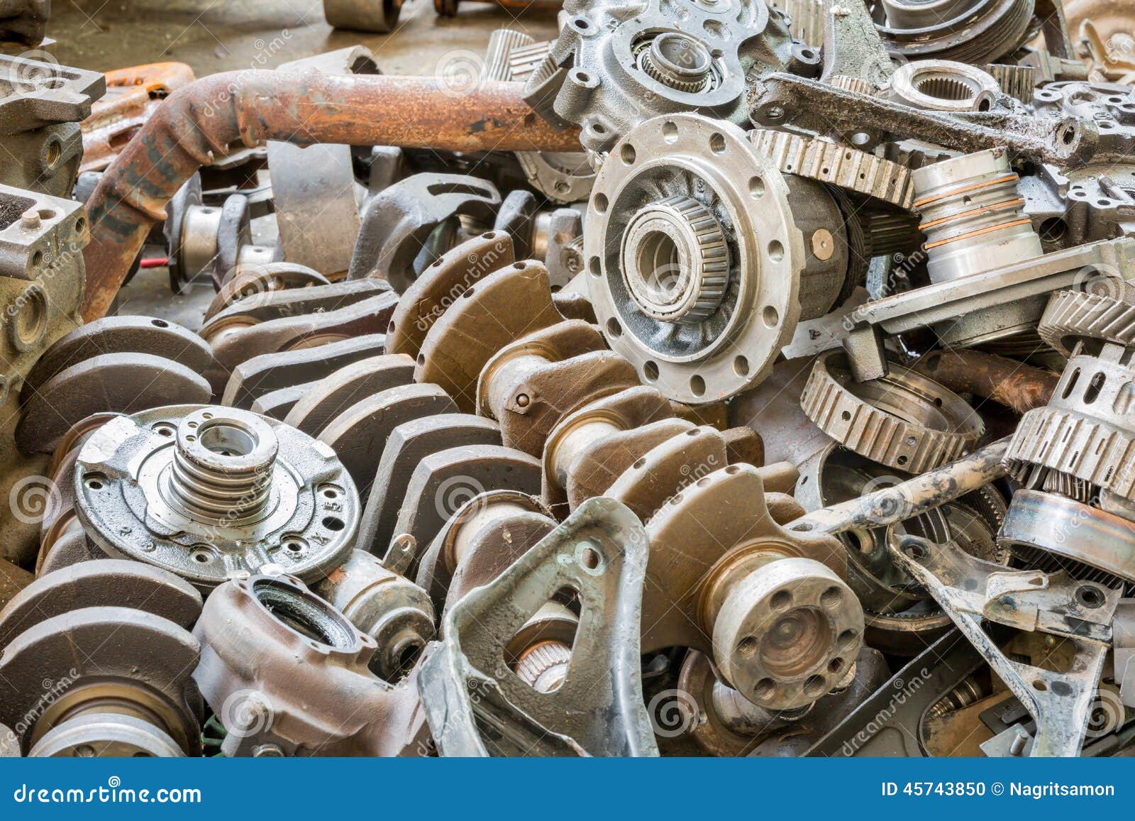 Old Machine Parts in Second Hand Machinery Shop Stock Photo - Image of ...