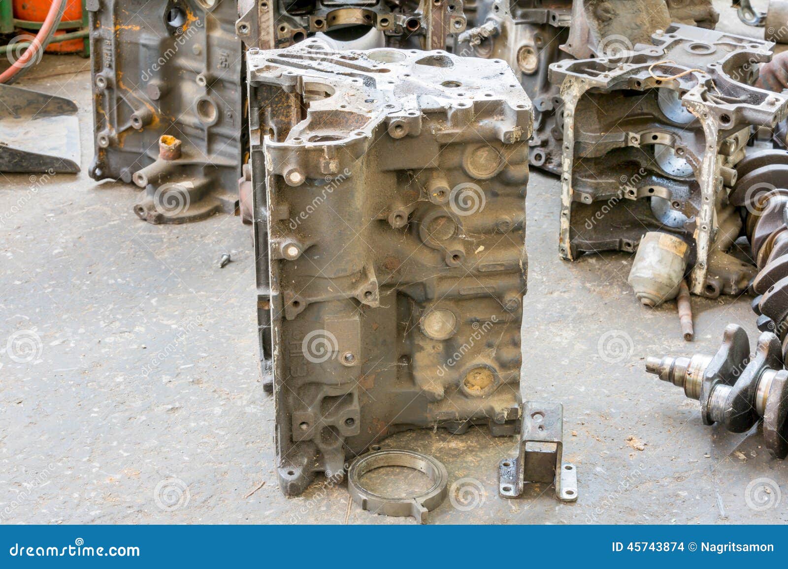 Old Machine Parts in Second Hand Machinery Shop Stock Photo - Image of ...