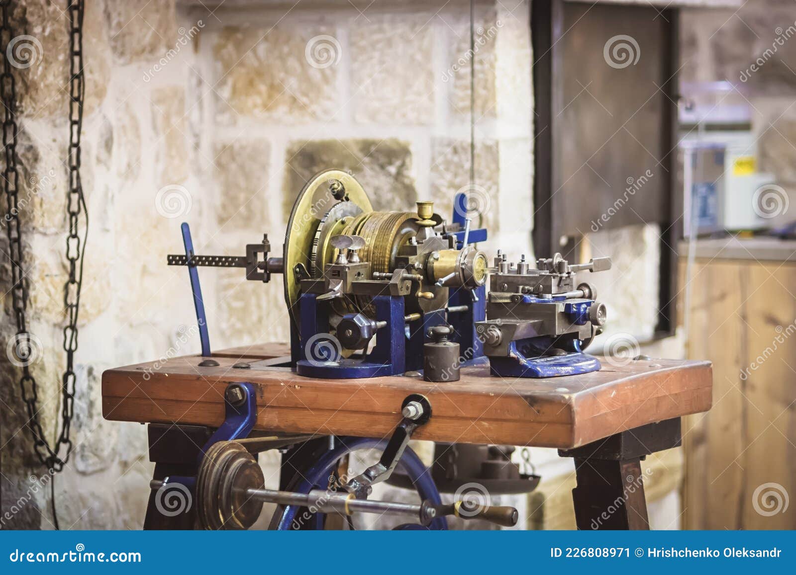 Old Machine Tool in Workshop Stock Image - Image of industry, building ...