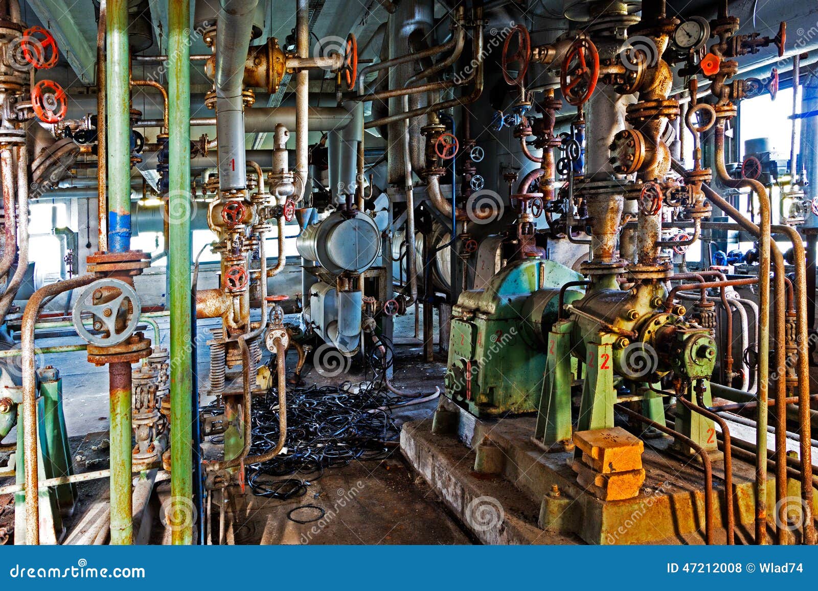Old Machinery of an Abandoned Factory from the Inside Stock Photo ...