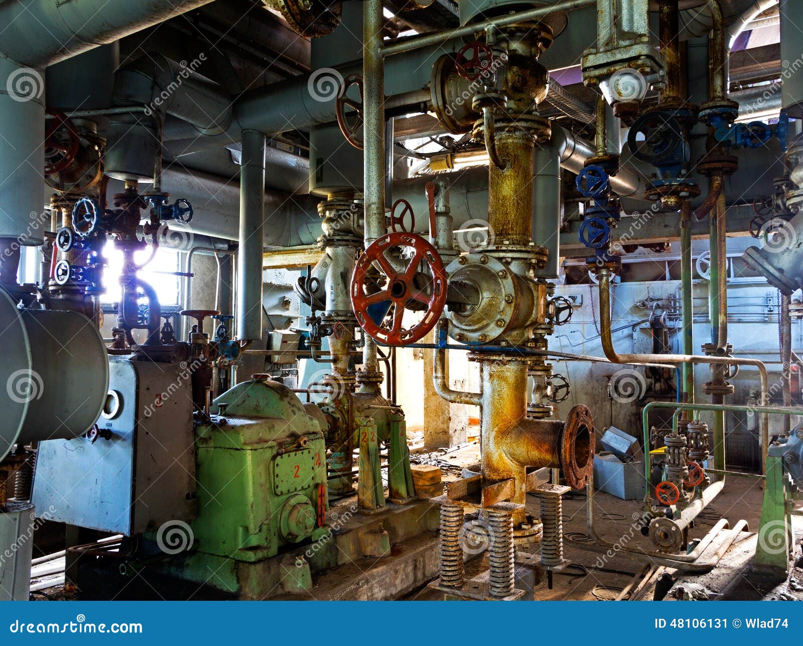 Old Machinery of Abandoned Factory from Inside Stock Image - Image of ...