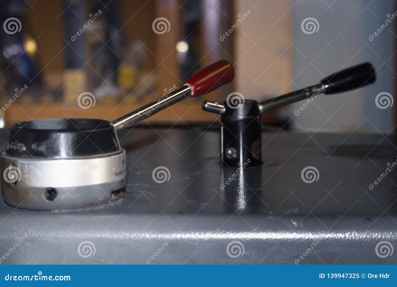Old Machinery Control Levers Close Up Stock Image - Image of technology ...