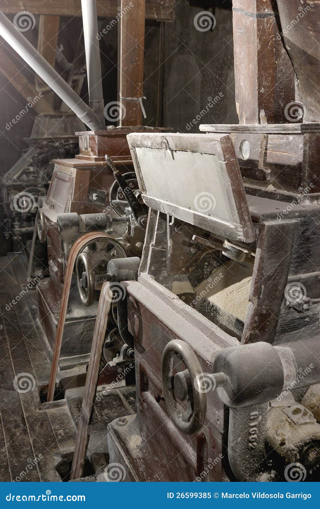 Old machinery of a mill stock image. Image of milling - 26599385