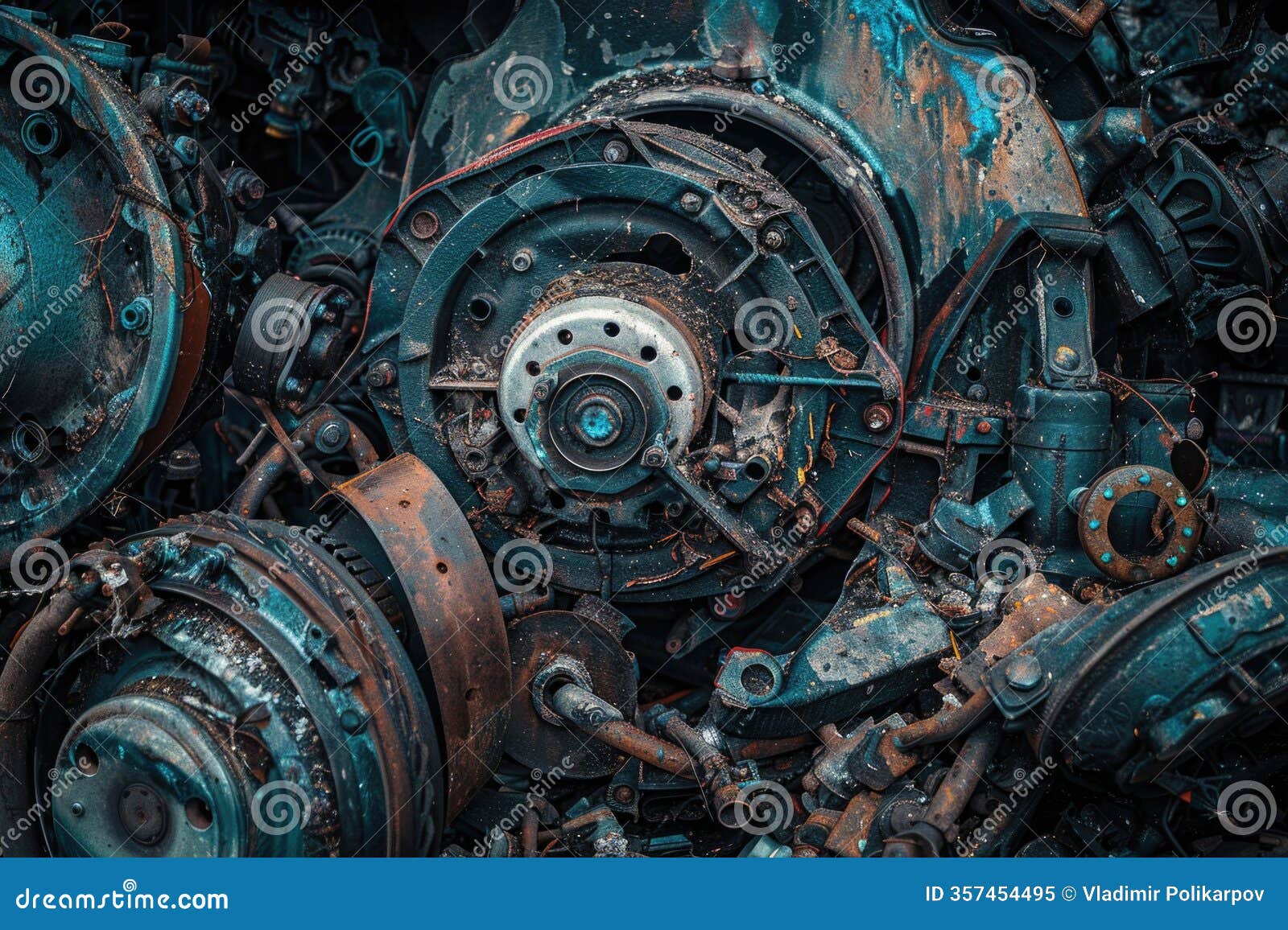 Old Machinery Stacked Together, Rusted and Decaying Stock Image - Image ...