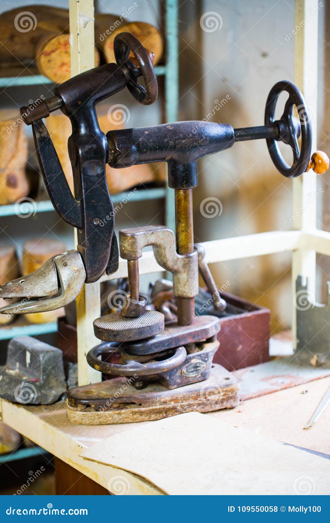 Old Machines in a Shoemaker Workshop Stock Photo - Image of decorative ...