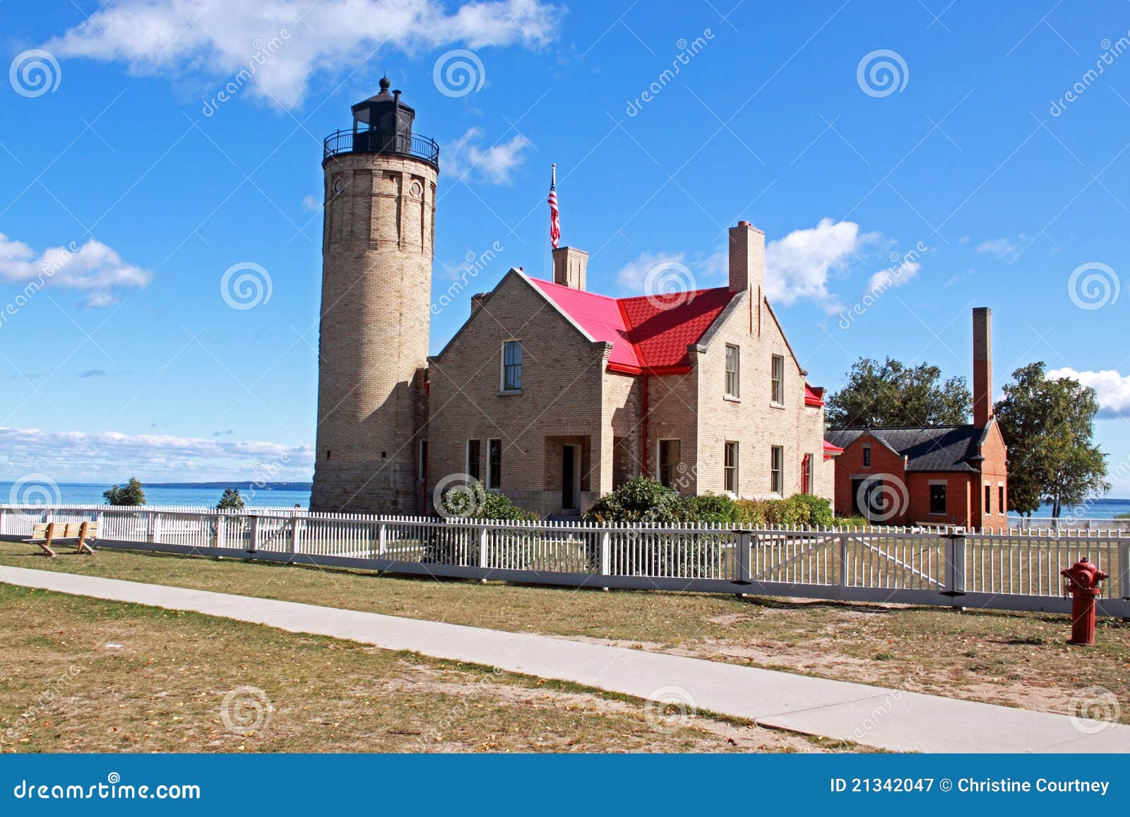 Old Mackinac Point Lighthouse Stock Image - Image of mackinac, light ...