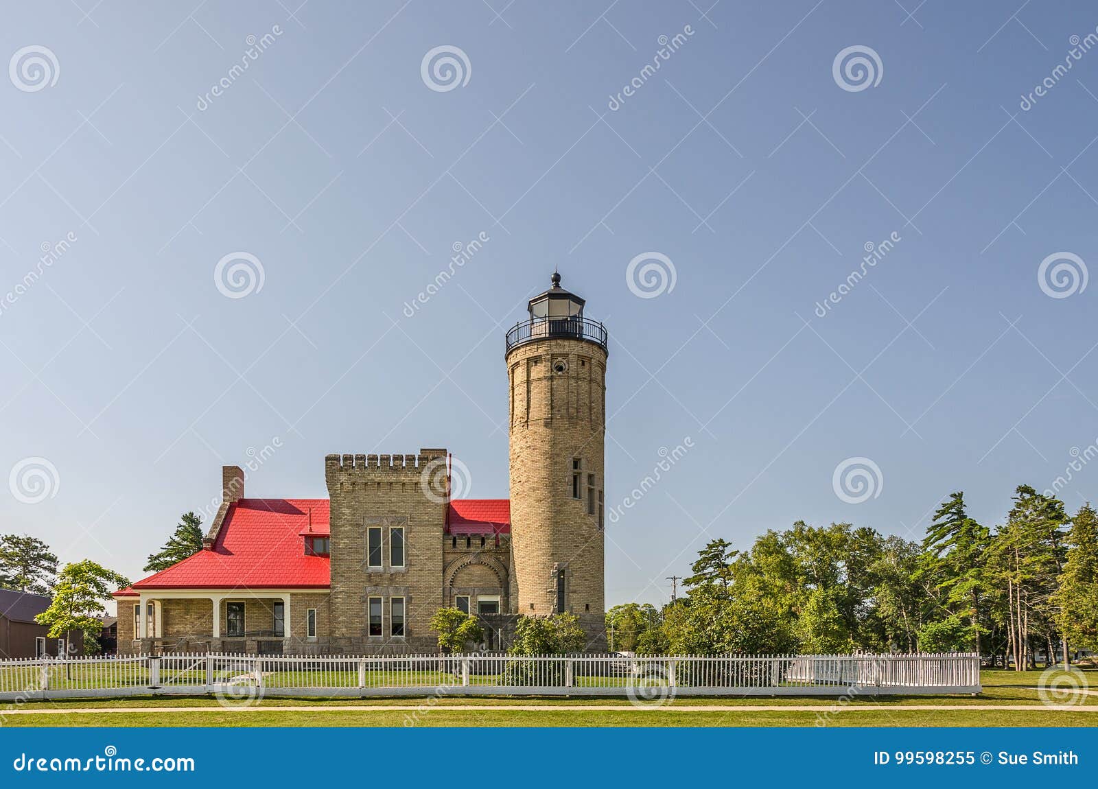 Old Mackinac Point Lighthouse Stock Image - Image of landscapes ...
