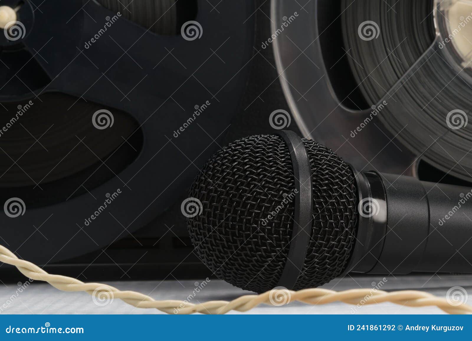 Microphone In Front Of An Italian Flag Stock Image | CartoonDealer.com ...