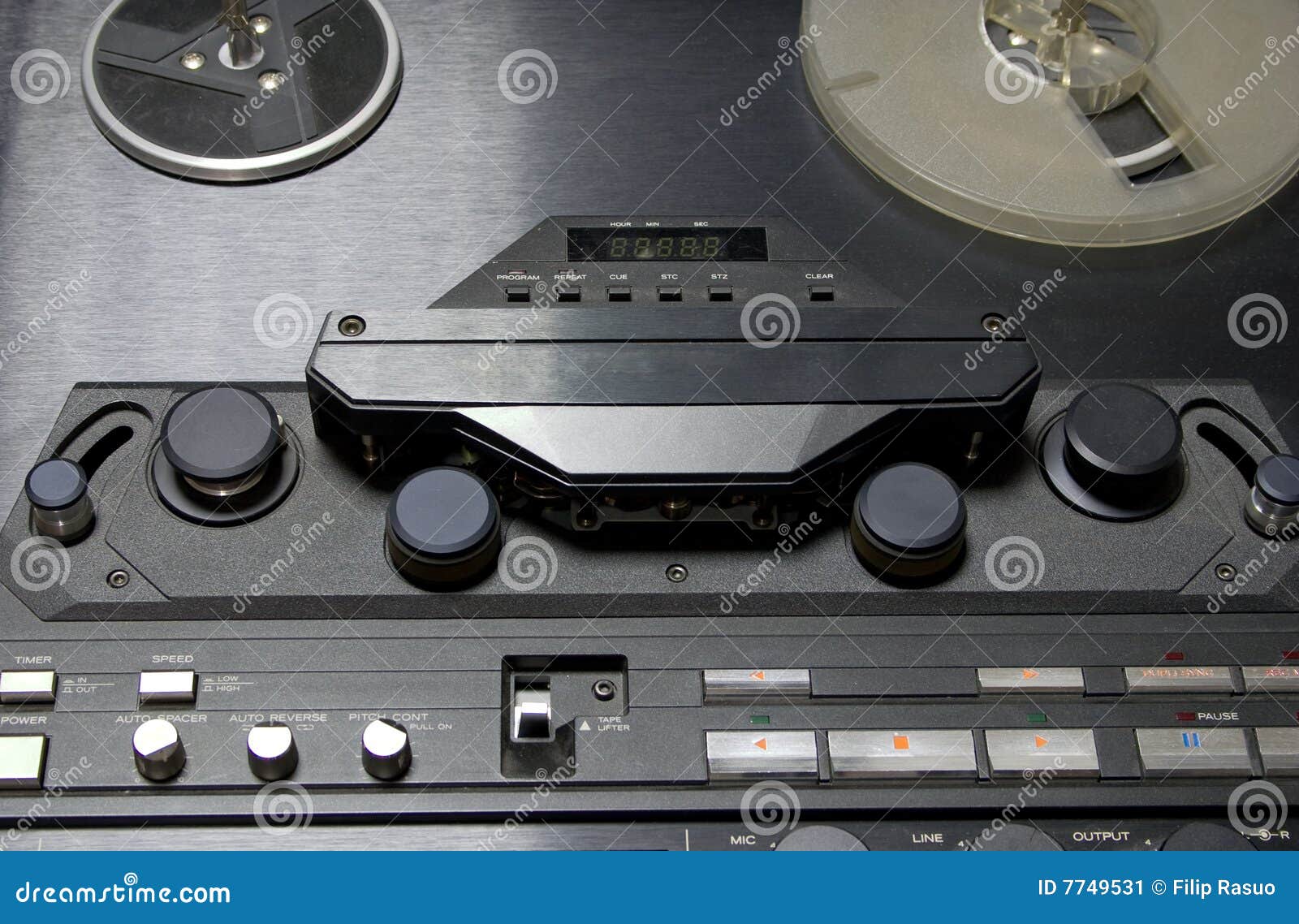 Old magnetophone stock image. Image of playing, equipment - 7749531