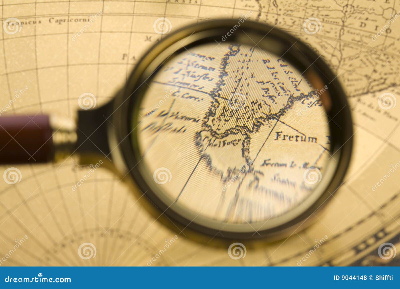 Old magnifier stock photo. Image of direction, west, north - 9044148