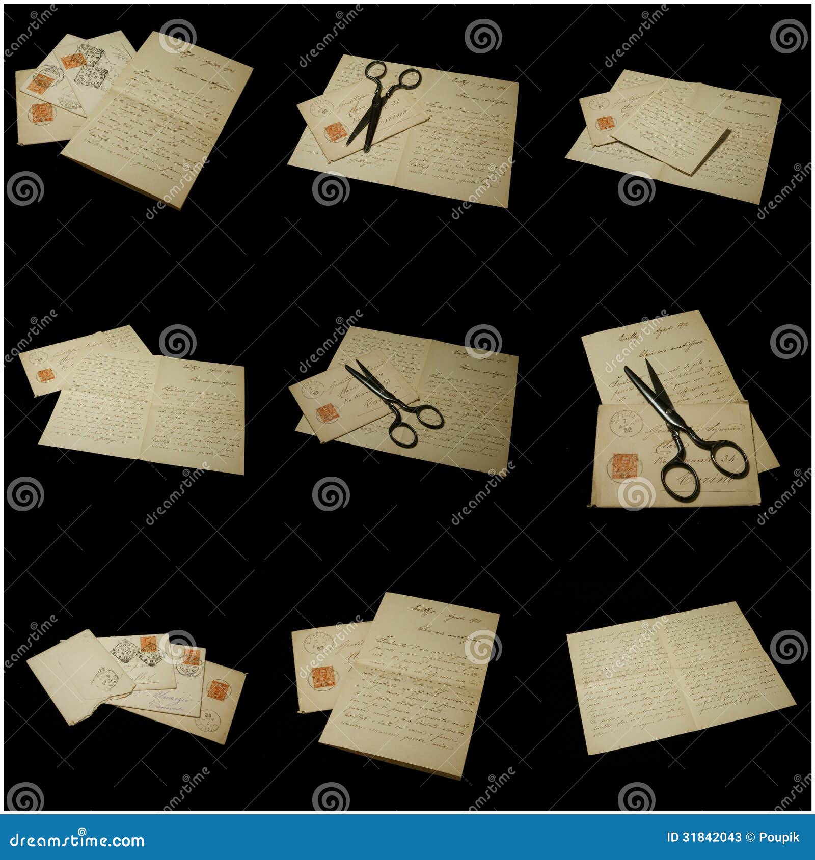 Old mail collection stock image. Image of style, signature - 31842043
