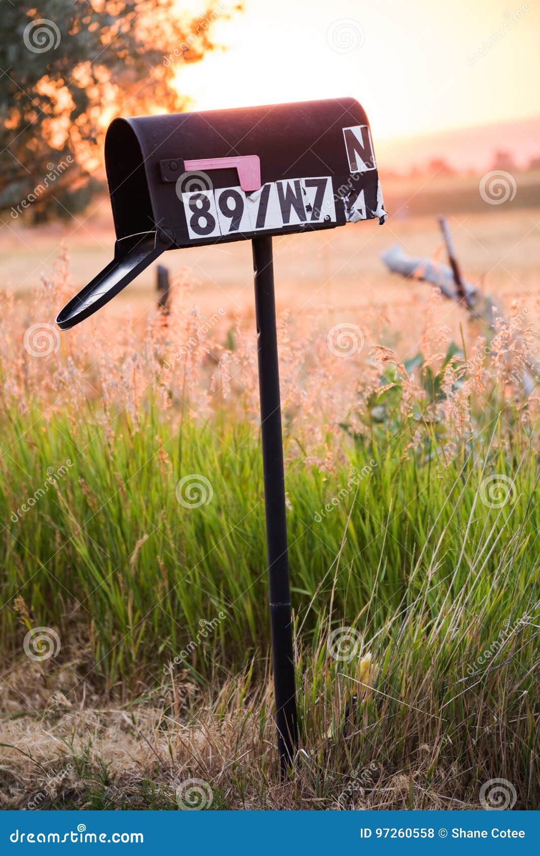 Old Mailbox in Rural Sunset Stock Photo - Image of delivery, postal ...