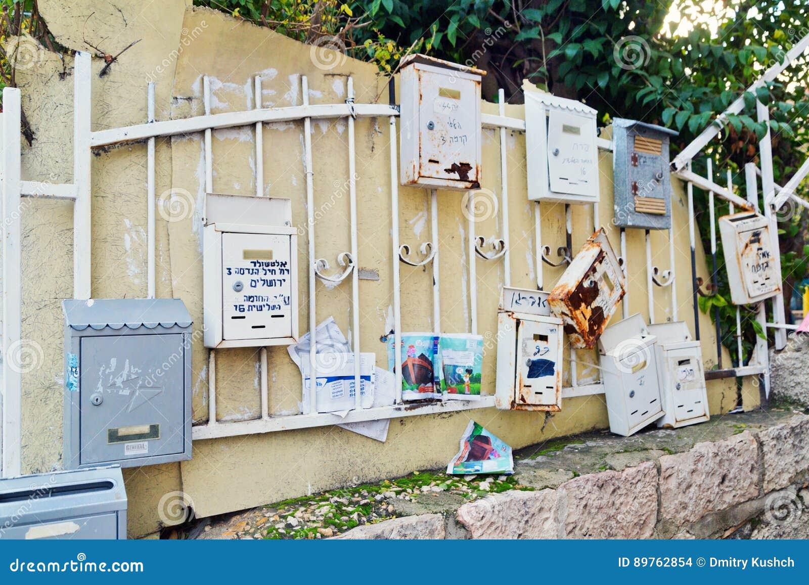 The Old Mailbox on the Wall Editorial Stock Image - Image of building ...