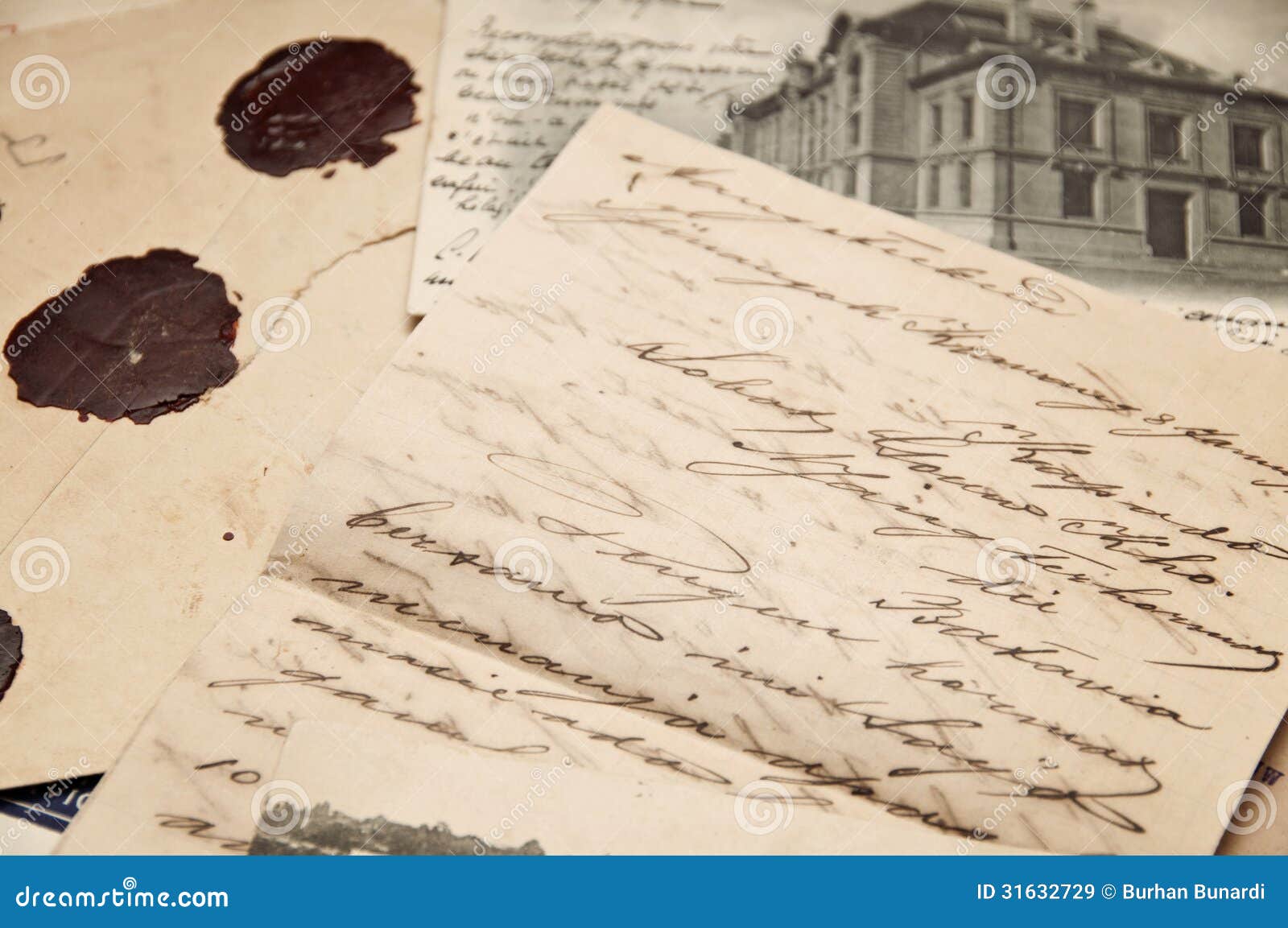 Old mails stock image. Image of postcard, faded, envelope - 31632729