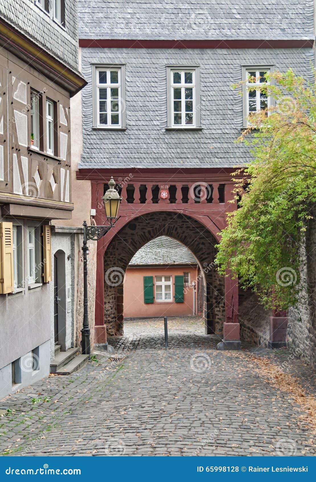 Old Main Gate in Frankfurt Hoechst, Germany Stock Photo - Image of ...