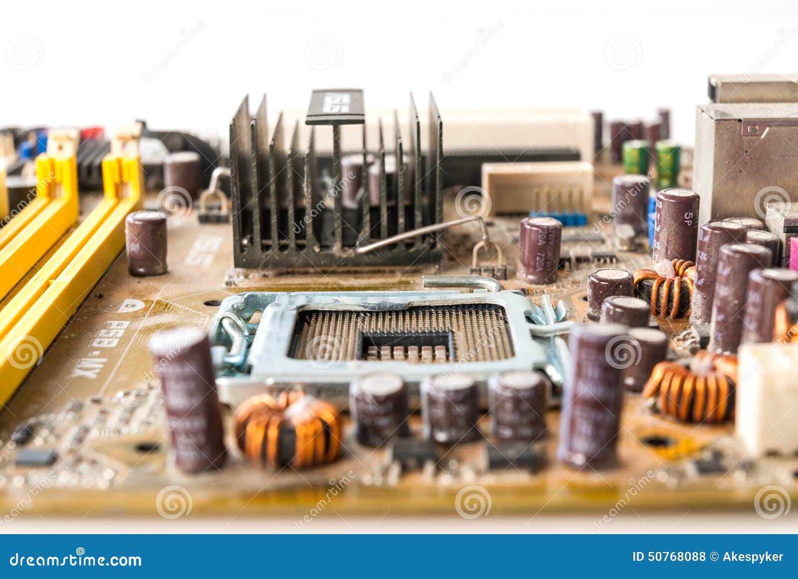 Old mainboard stock photo. Image of electronics, connection - 50768088