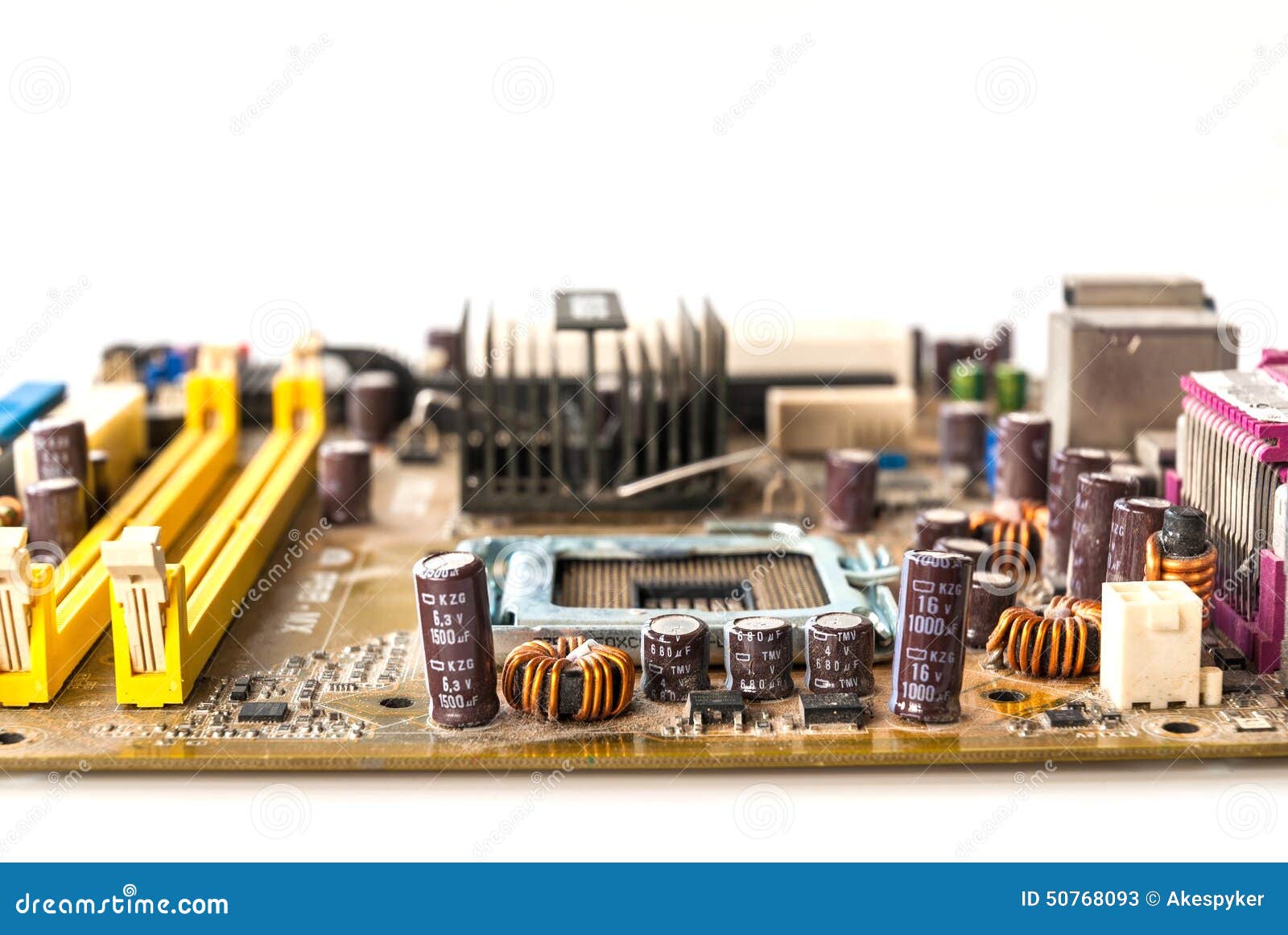 Old mainboard stock image. Image of closeup, industry - 50768093