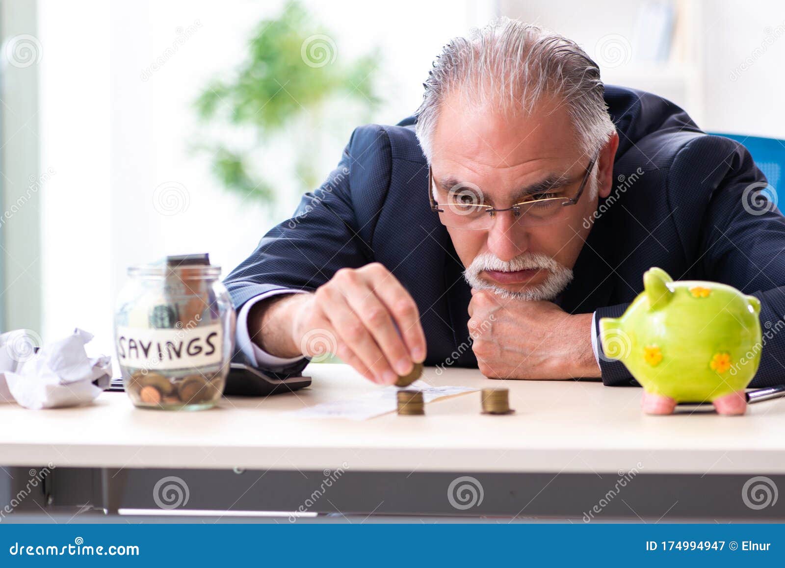 Old Male Accountant in Budget Planning Concept Stock Image - Image of ...