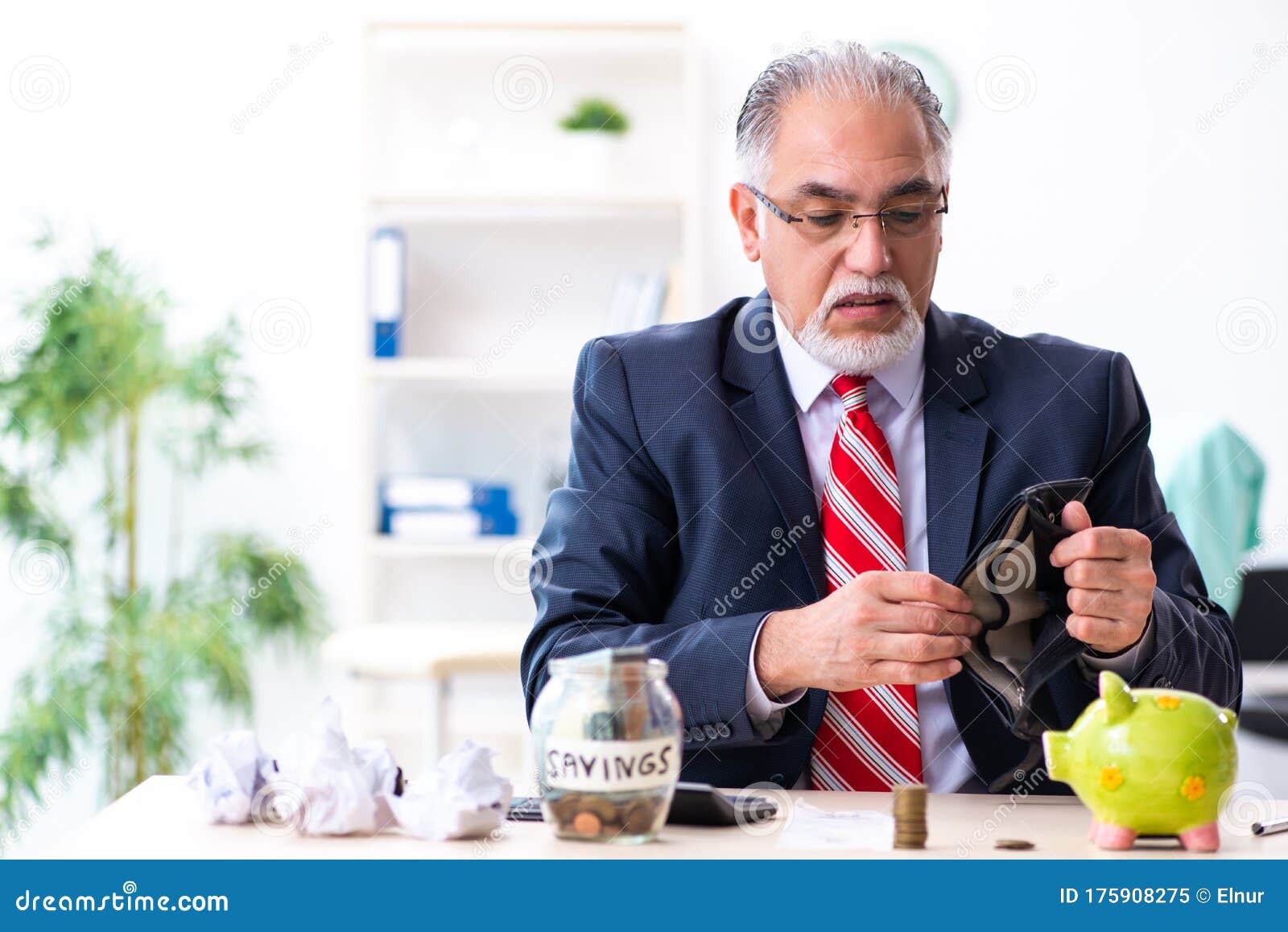 Old Male Accountant in Budget Planning Concept Stock Image - Image of ...