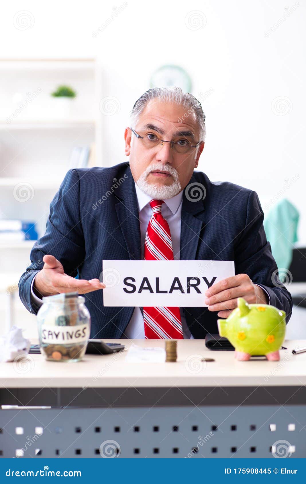Old Male Accountant in Budget Planning Concept Stock Image - Image of ...