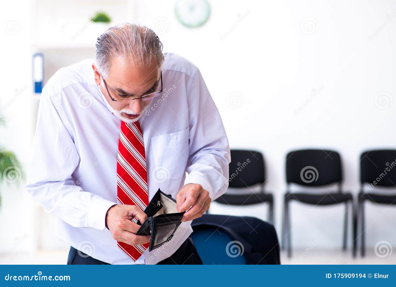 Old Male Accountant in Budget Planning Concept Stock Photo - Image of ...