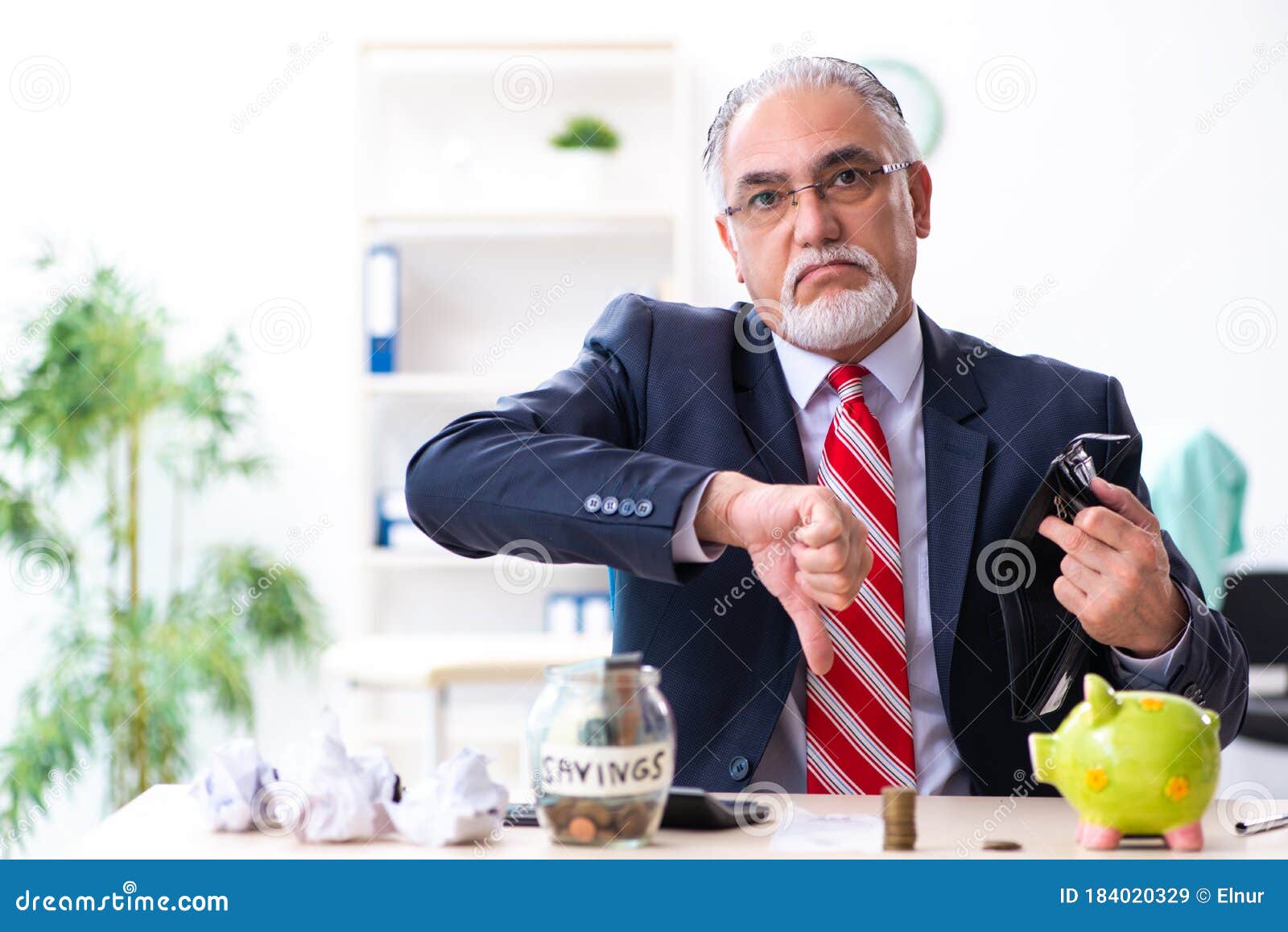 Old Male Accountant in Budget Planning Concept Stock Image - Image of ...