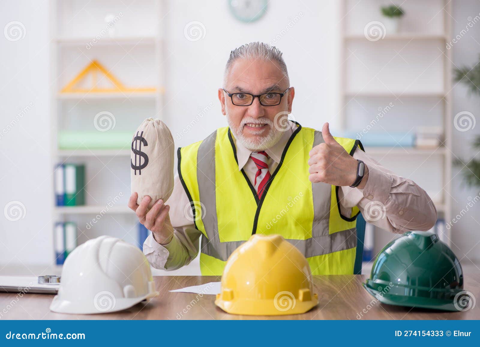 Old Male Architect in Planning Retirement Concept Stock Image - Image ...