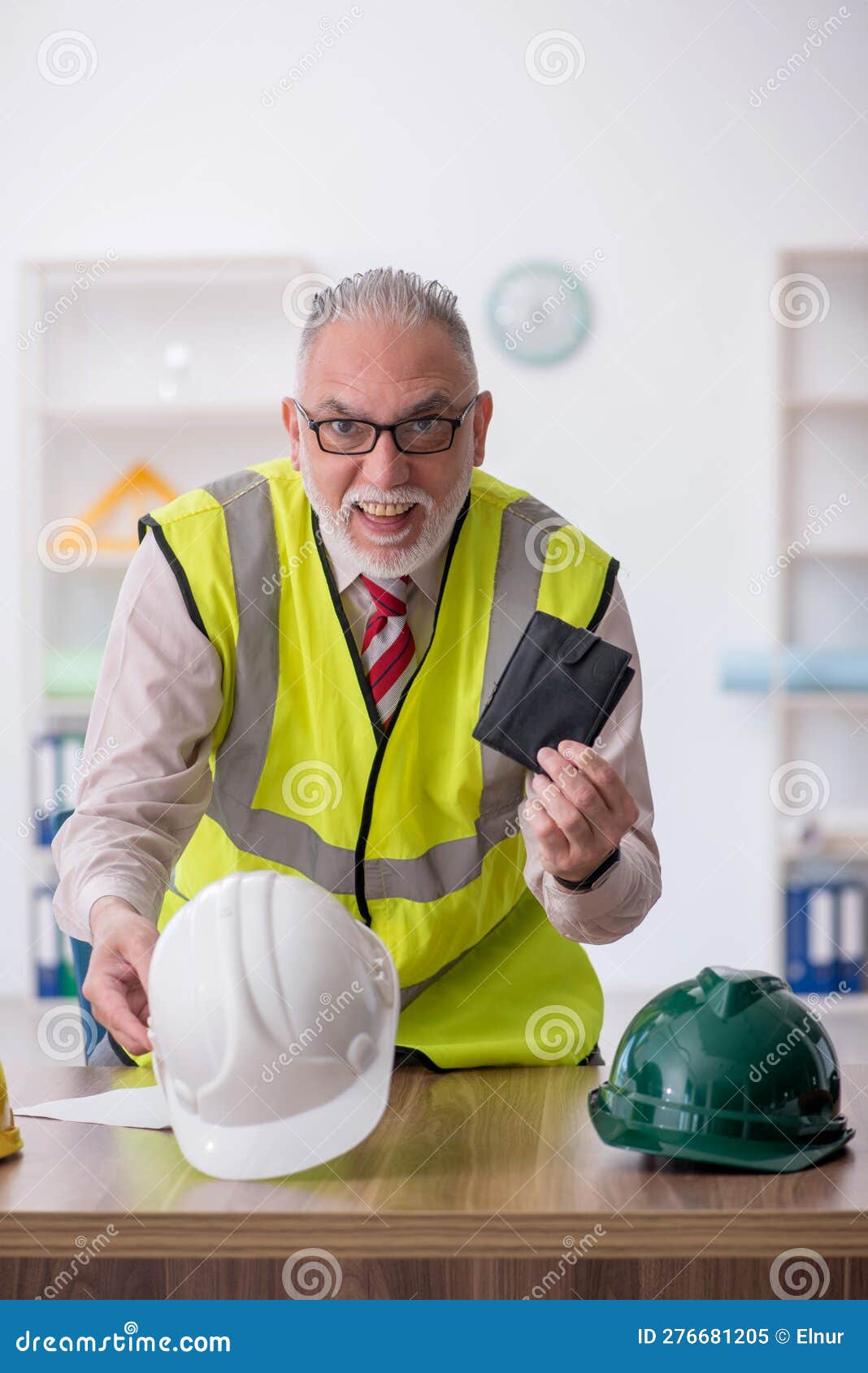 Old Male Architect in Planning Retirement Concept Stock Image - Image ...