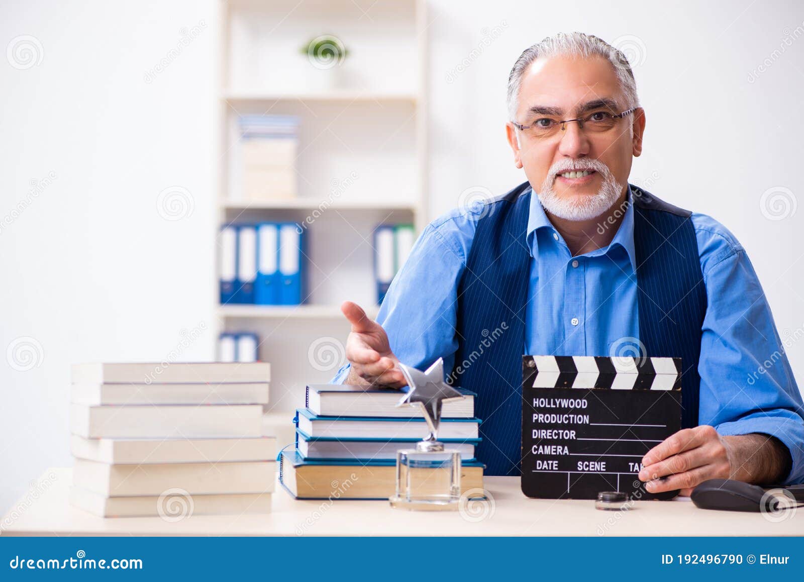 Old Male Author Writing Screenplay Stock Photo - Image of career, happy ...