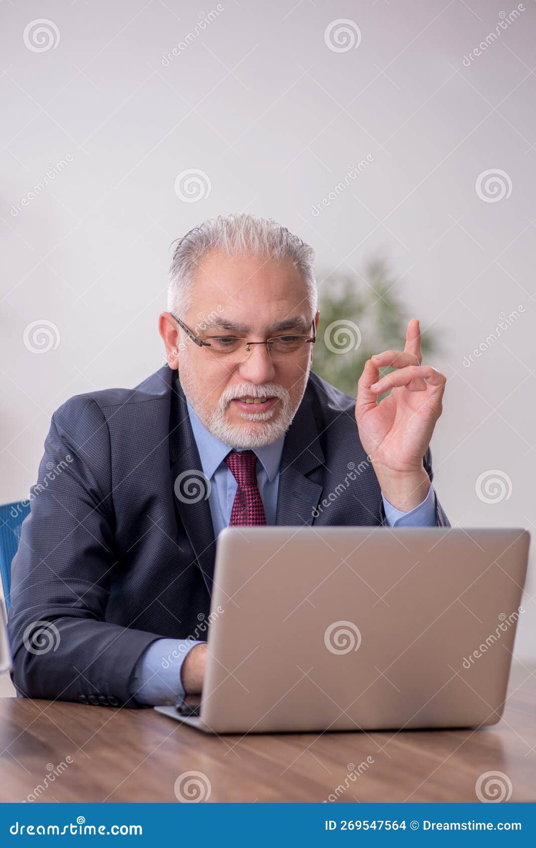 Old Male Boss Employee Working in the Office Stock Photo - Image of ...