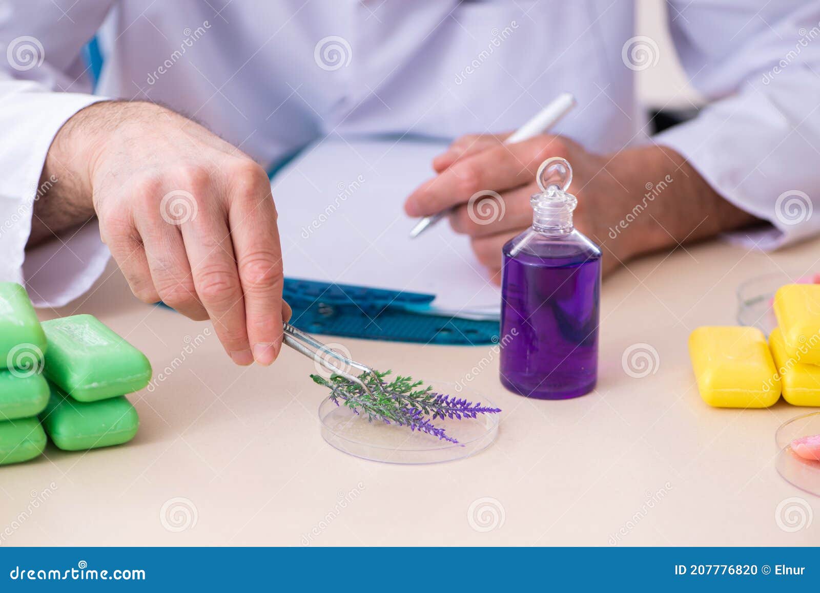 Old Male Chemist Testing Soap in the Lab Stock Photo - Image of washing ...