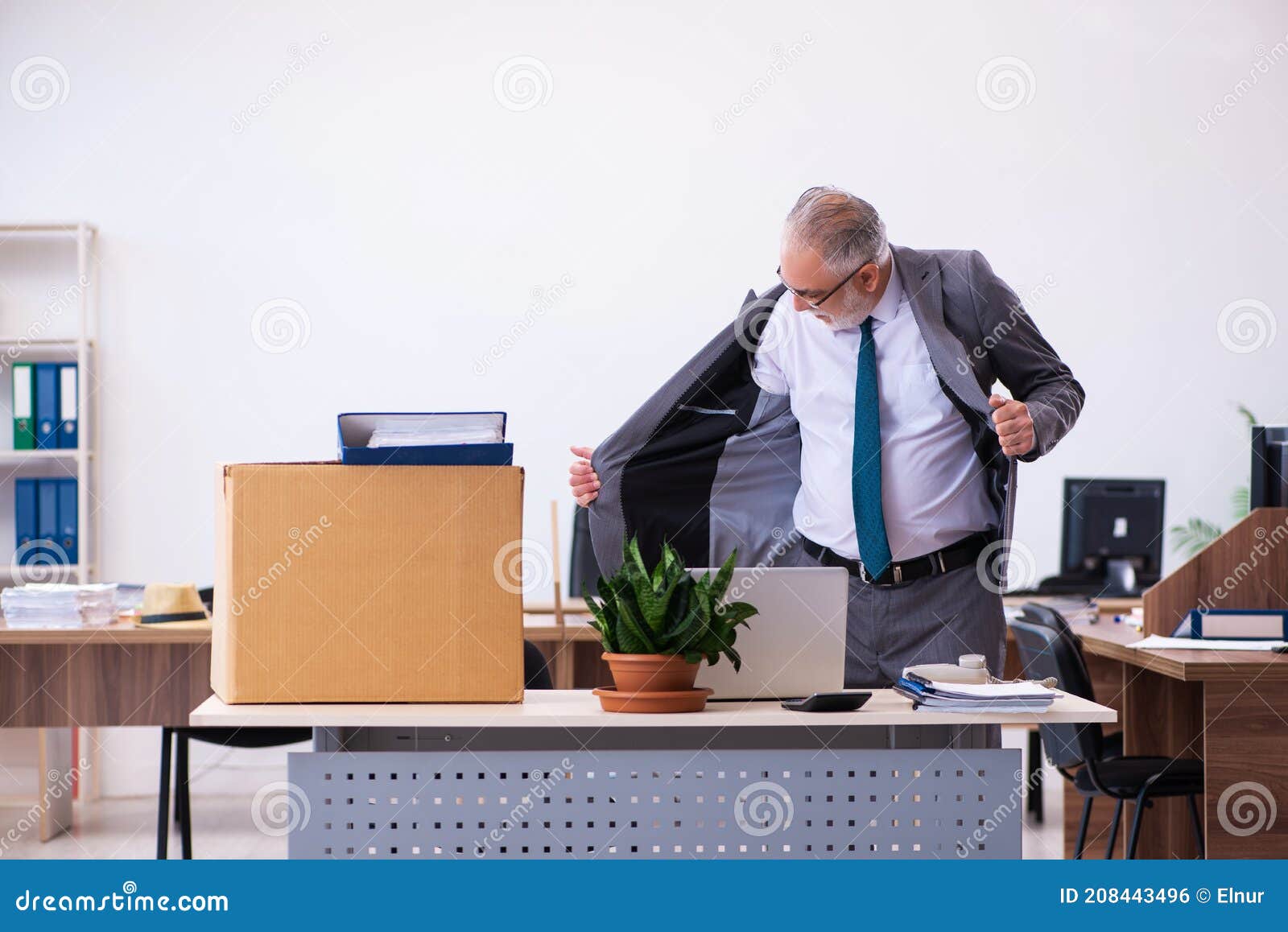 Old Male Employee Being Fired from His Work Stock Photo - Image of ...