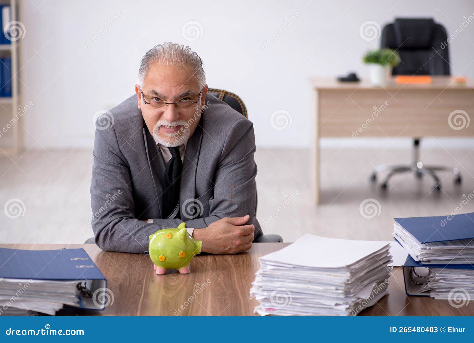 Old Male Employee in Retirement Concept Stock Image - Image of retired ...