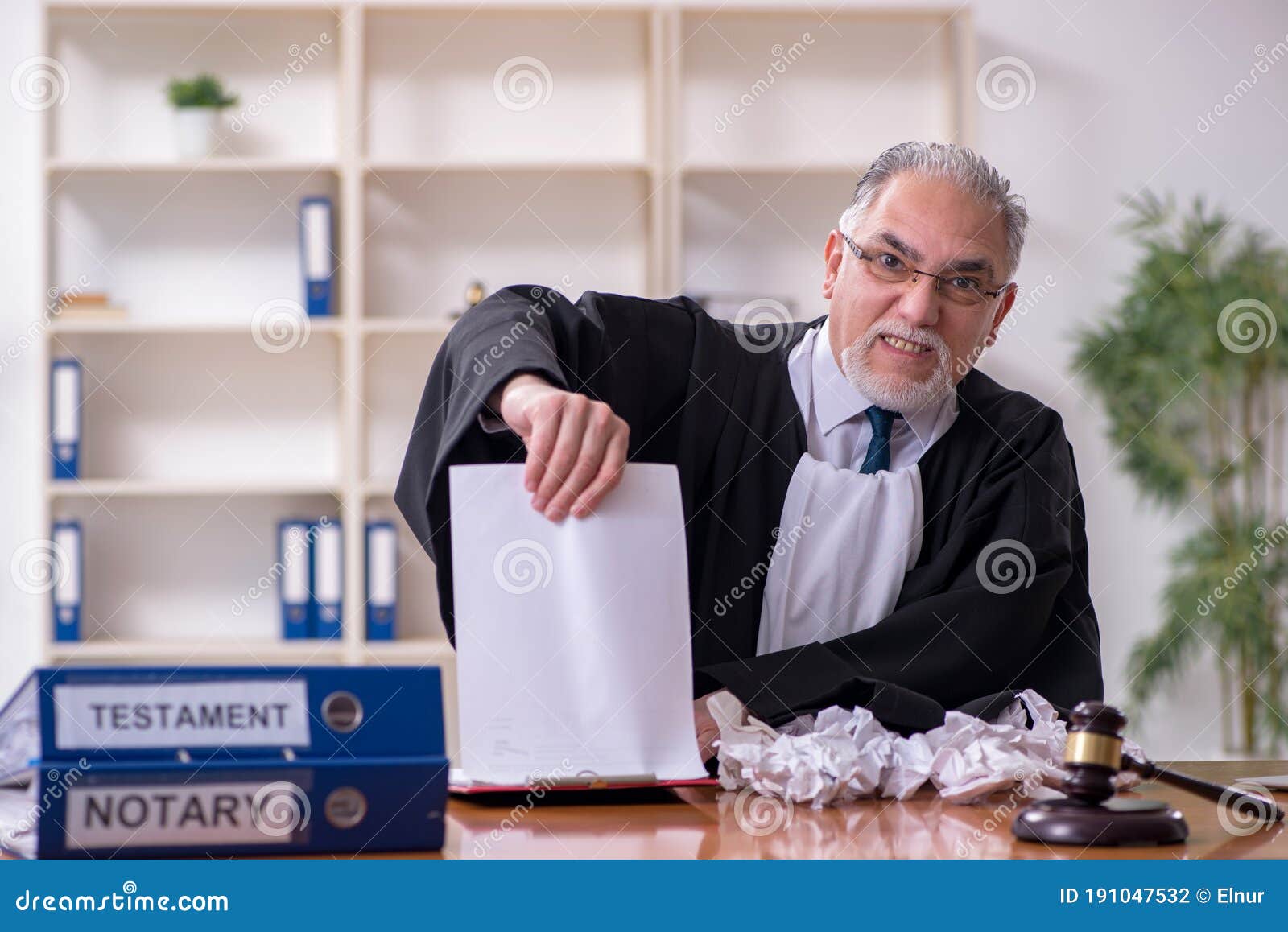 Old Male Judge Working in Courthouse Stock Photo - Image of justice ...