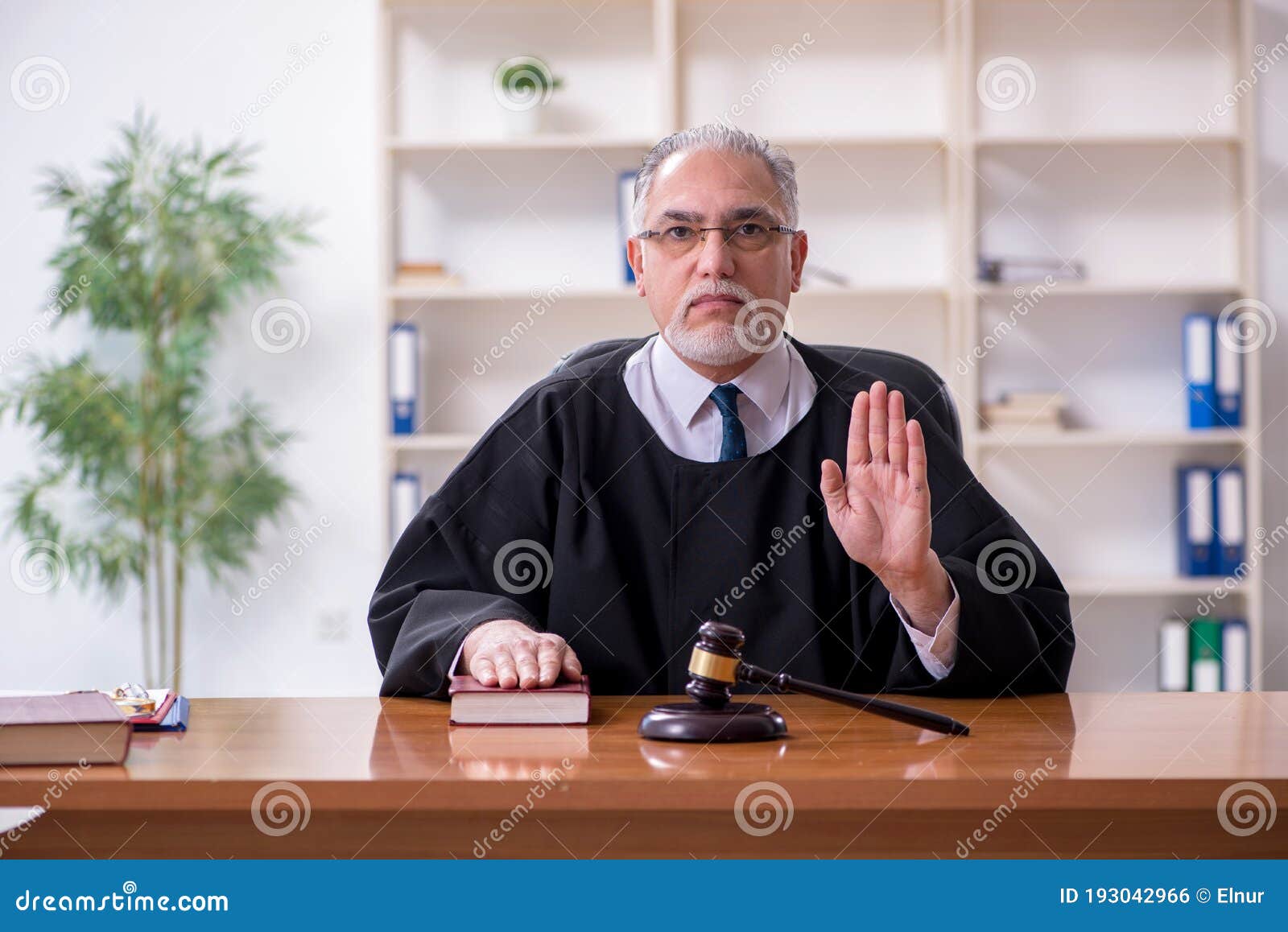 Old Male Judge Working in Courthouse Stock Photo - Image of lawsuit ...