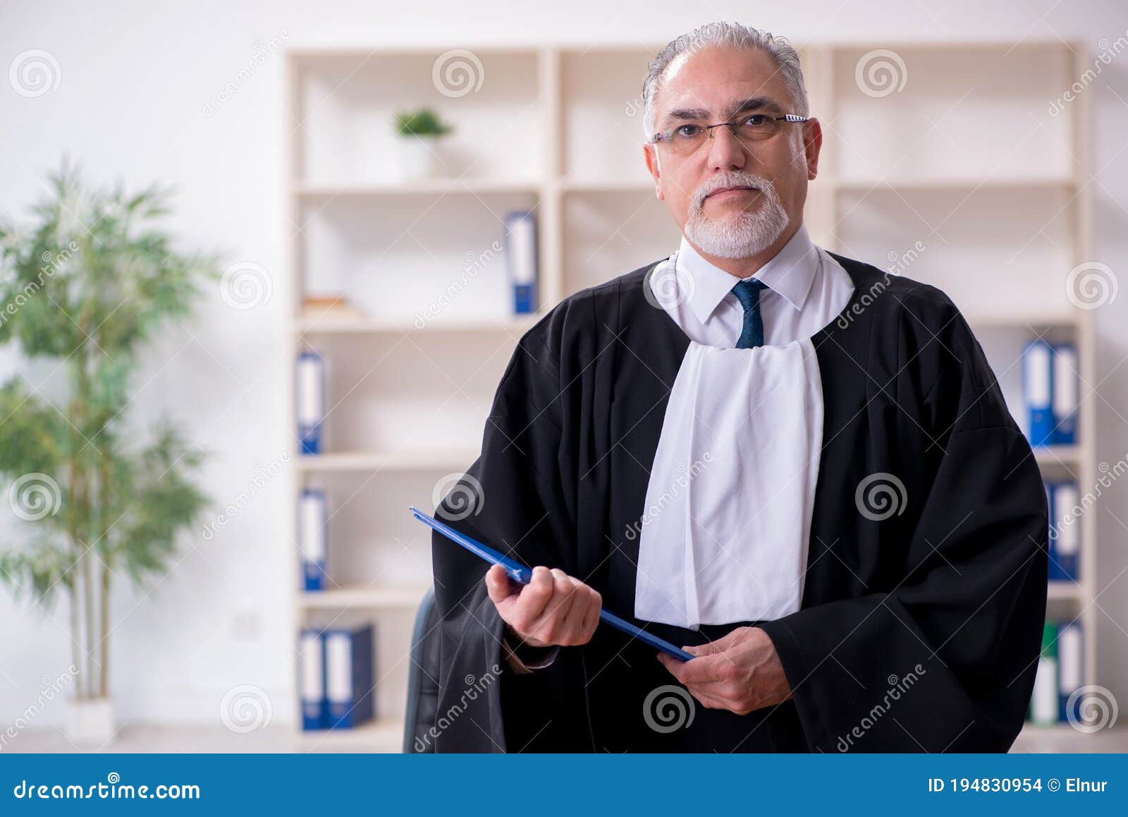 Old Male Judge Working in Courthouse Stock Photo - Image of judgment ...