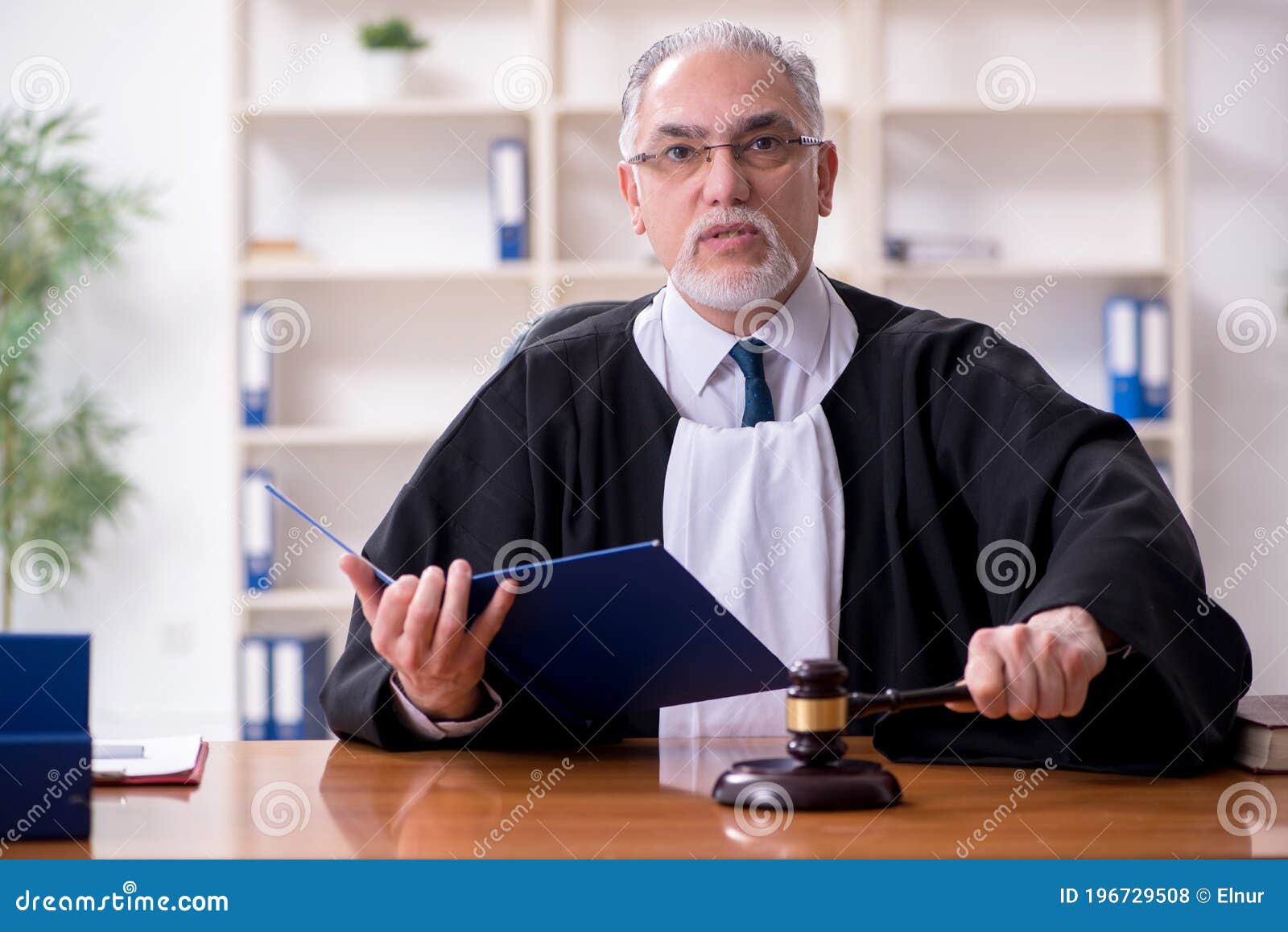 Old Male Judge Working in Courthouse Stock Photo - Image of court ...