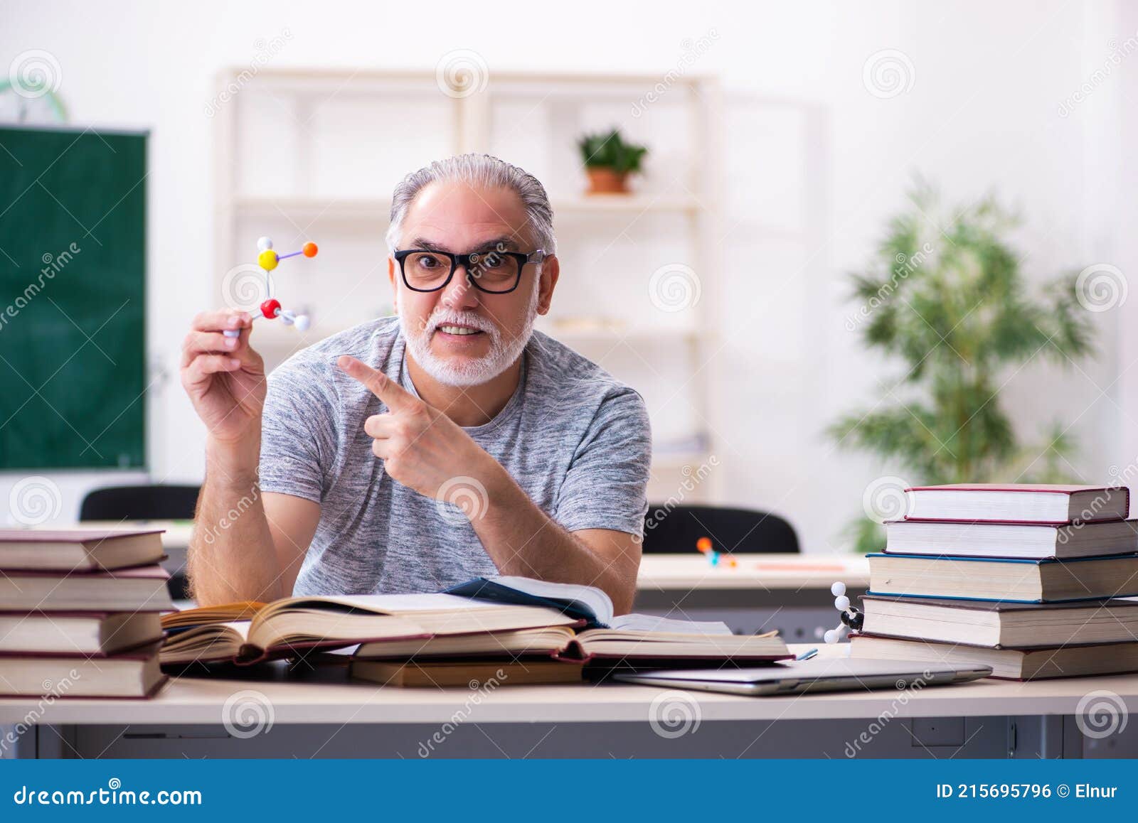 Old Male Physicist Student in the Classroom Stock Photo - Image of ...