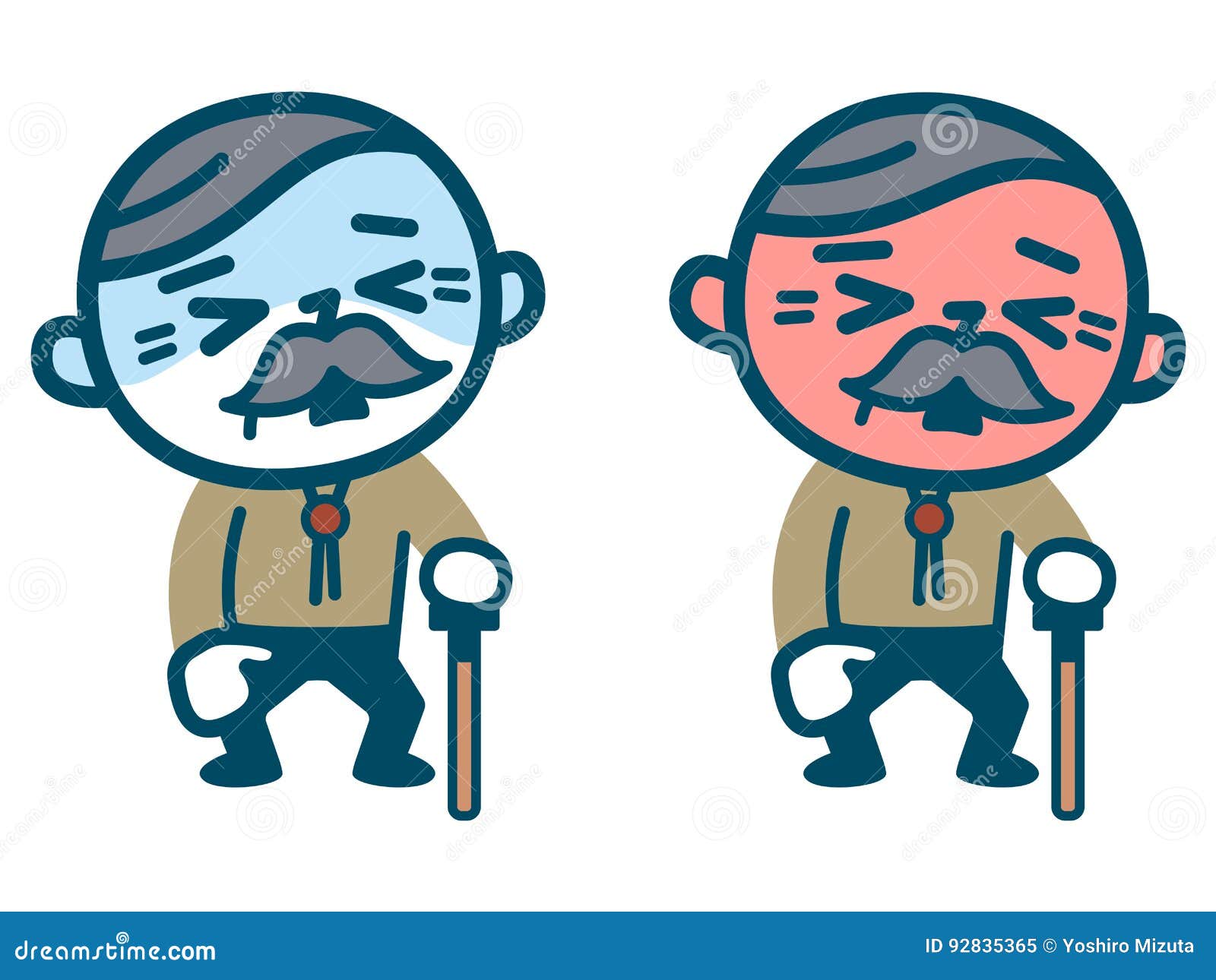 Old Male with Poor Condition Stock Vector - Illustration of isolated ...