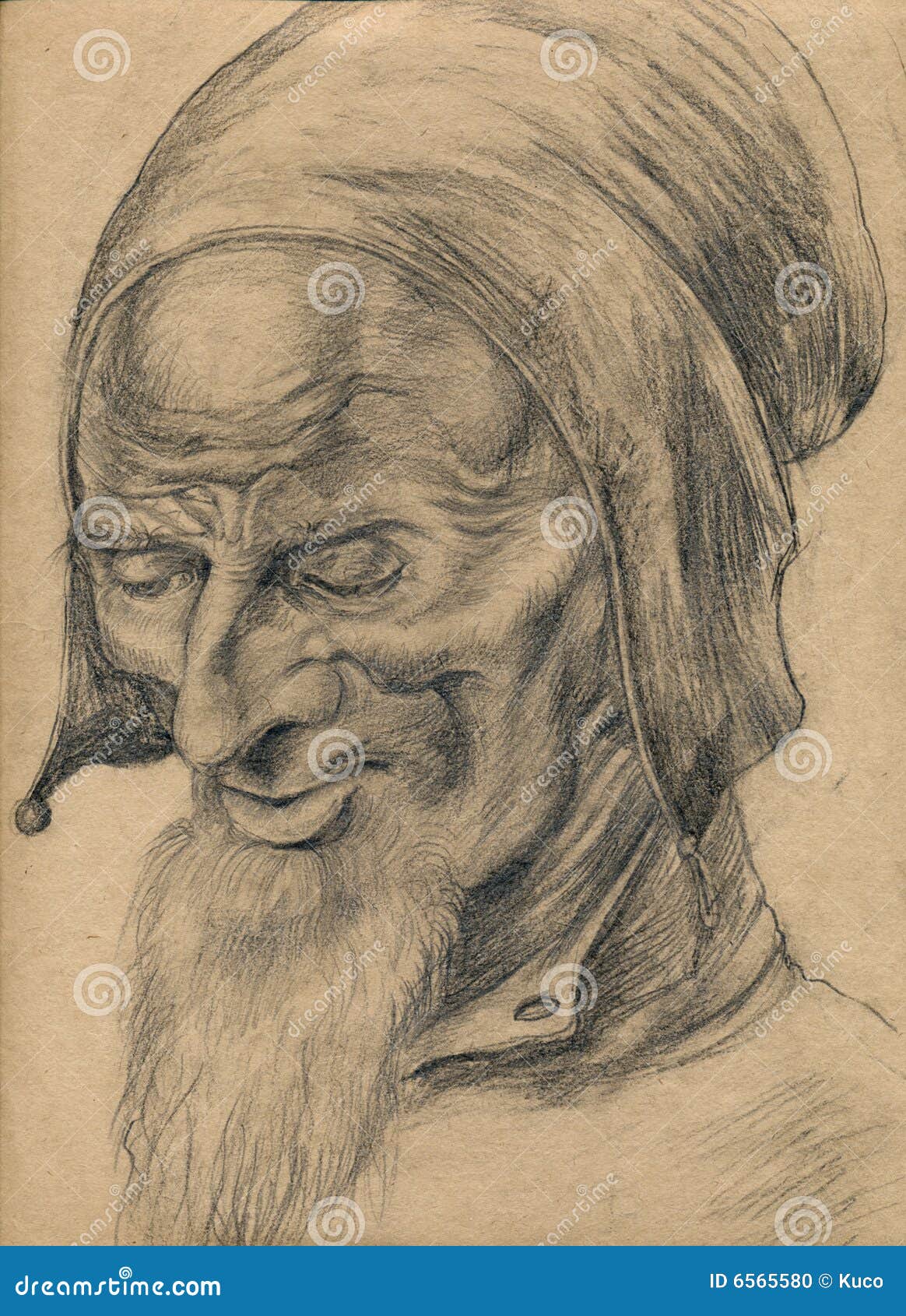 Old Man 1 - Drawing, Sketch Stock Illustration - Illustration of ...