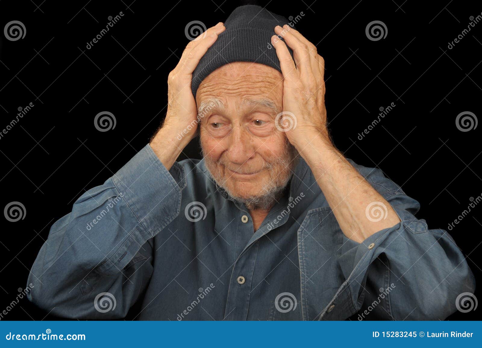 Old man stock image. Image of person, thoughtful, worried - 15283245