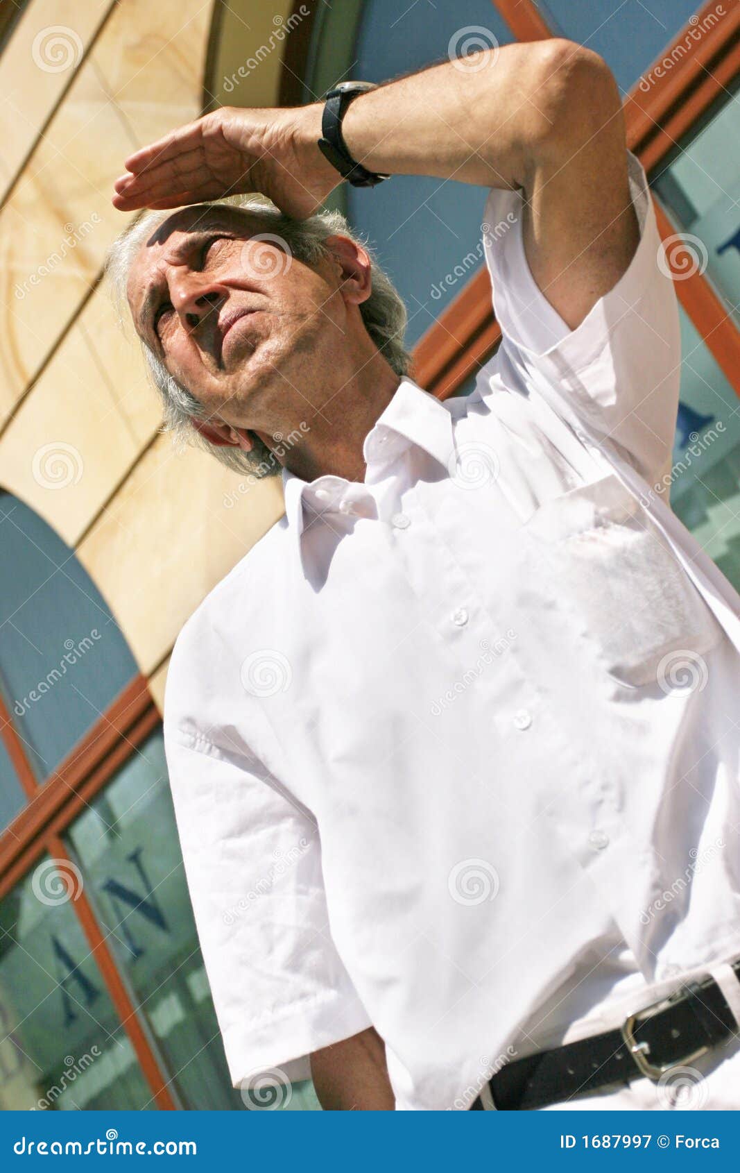 Old man stock image. Image of expect, grey, prospects - 1687997