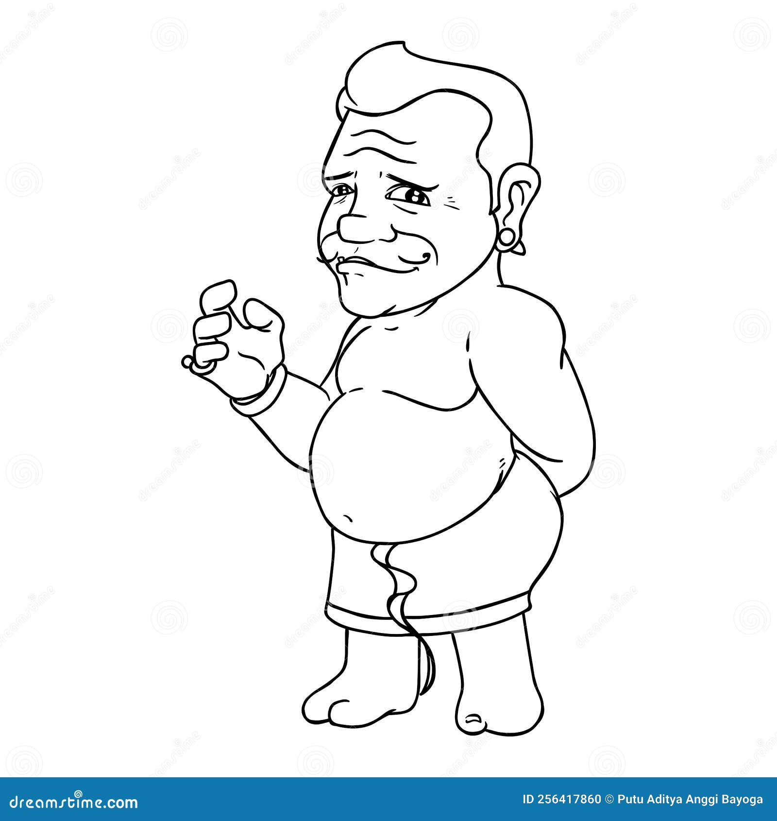 Old man coloring page stock vector. Illustration of page - 256417860