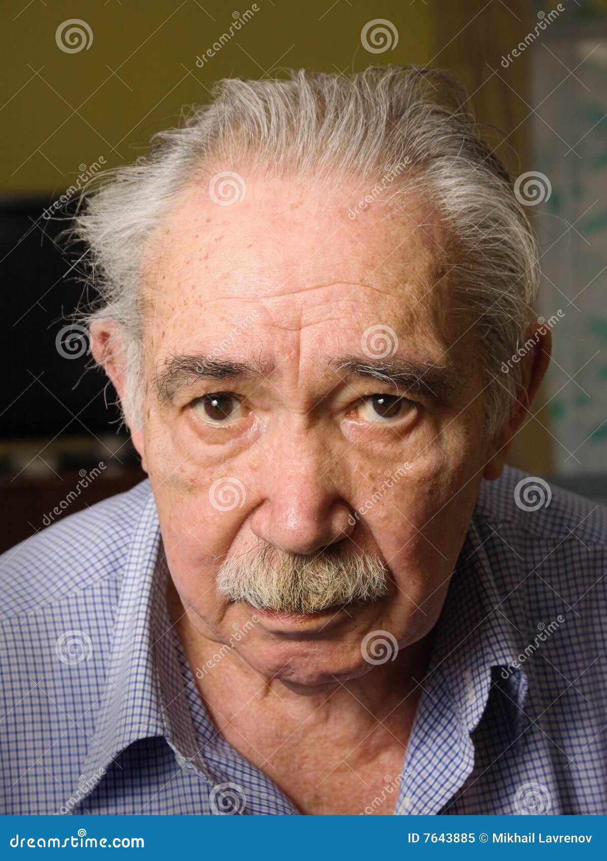 Old man stock image. Image of hair, indoors, person, elderly - 7643885